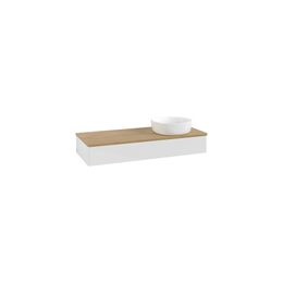 Villeroy & Boch V&B Waschtischunterschrank ohne Frontstruktur Antao 120x19x50cm, WBP hon. Oa, glo wh. Lac ; Villeroy & Boch (K12011GF)