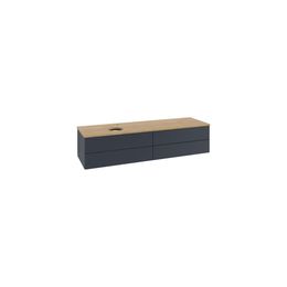 Villeroy & Boch V&B Waschtischunterschrank mit Frontstruktur -Beleuchtung Antao 160x50cm, HL, WBP hon. Oa, md bl. m Lac ; Villeroy & Boch (L26151HG)