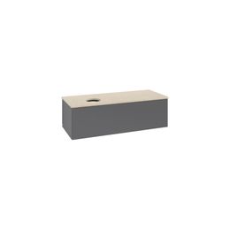 Villeroy & Boch V&B Waschtischunterschrank ohne Frontstruktur, mit Beleuchtung Antao 120x36x50cm, WBP botti., Anthrac. m Lac ; Villeroy & Boch (L33013GK)