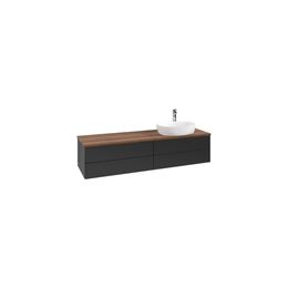 Villeroy & Boch V&B Waschtischunterschrank ohne Frontstruktur -Beleuchtung Antao 160x50cm, HL, WBP w. wal, bla m Lac ; Villeroy & Boch (L27052PD)