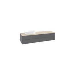Villeroy & Boch V&B Waschtischunterschrank ohne Frontstruktur -Beleuchtung Antao 160x50cm, WBP botti., Anthrac. m Lac ; Villeroy & Boch (L26013GK)