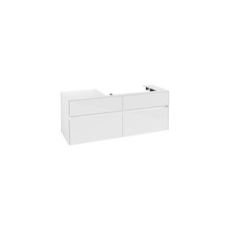 Villeroy & Boch V&B Waschtischunterschrank Collaro 140x54,8x50cm, WT rechts, glossy white ; Villeroy & Boch (C09000DH)
