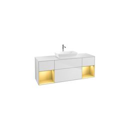 Villeroy & Boch V&B Waschtischunterschrank Wandbeleuchtung Finion 160cm, Pl w m, Reg gol m Lac, wh. m Lac ; Villeroy & Boch (G861HFMT)