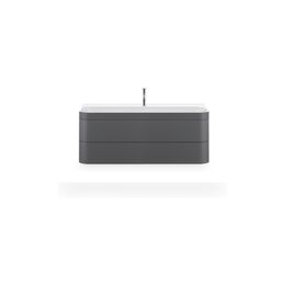 Duravit M&ouml;belwaschtisch-Unterschrank Happy D.2 Plus 117,5x49cm, 2 Schubk., 1 HL, graph matt (HP4639O80800000)