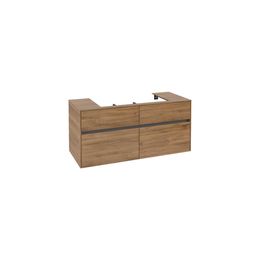 Villeroy & Boch V&B Waschtischunterschrank Collaro 120x54,8x50cm, WT mittig, kansas oak ; Villeroy & Boch (C08700RH)