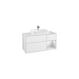 Villeroy & Boch V&B Waschtischunterschrank Finion 120cm, Pl w m, Rg r w m Lac, glo wh. Lac ; Villeroy & Boch (F421MTGF)