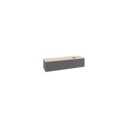 Villeroy & Boch V&B Waschtischunterschrank mit Frontstruktur Antao 160x50cm, HL, WBP botti., Anthrac. m Lac ; Villeroy & Boch (K27153GK)