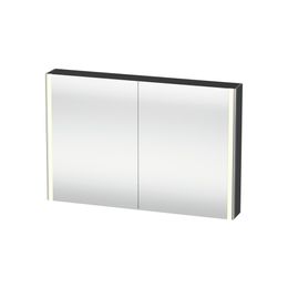 Duravit Universal-Spiegelschrank XSquare 120x80x15,5cm, Graphit matt, 2 Tür, LED (XS7114049490000)