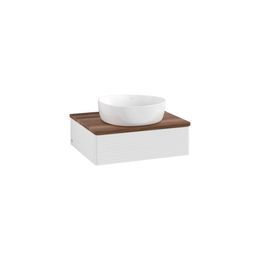 Villeroy & Boch V&B Waschtischunterschrank mit Frontstruktur Antao 60x19x50cm, WBP w. wal, glo wh. Lac ; Villeroy & Boch (K07112GF)