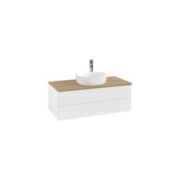 Villeroy & Boch V&B Waschtischunterschrank ohne Frontstruktur -Beleuchtung Antao 100x36x50cm, HL, WBP hon. Oa, wh. m Lac ; Villeroy & Boch (L20051MT)