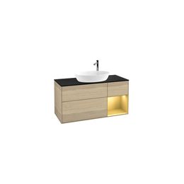 Villeroy & Boch V&B Waschtischunterschrank Wandbeleuchtung Finion 120cm, Pl bla m, Reg gol m Lac, Oa ven ; Villeroy & Boch (G952HFPC)