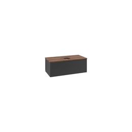 Villeroy & Boch V&B Waschtischunterschrank mit Frontstruktur Antao 100x36x50cm, WBP-farbe w. wal, bla m Lac ; Villeroy & Boch (K31112PD)