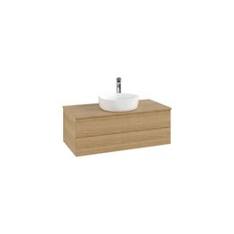 Villeroy & Boch V&B Waschtischunterschrank mit Frontstruktur -Beleuchtung Antao 100x36x50cm, HL, WBP hon. Oa, hon. Oa ; Villeroy & Boch (L20151HN)