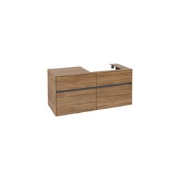 Villeroy & Boch V&B Waschtischunterschrank Collaro 120x54,8x50cm, WT rechts, kansas oak ; Villeroy & Boch (C08300RH)