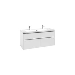 Villeroy & Boch V&B Waschtischunterschrank Subway 3.0 127,2x57,6x47,8cm, o LE/Gr Alu gl, P wh. ; Villeroy & Boch (C60200VF)