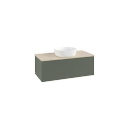 Villeroy & Boch V&B Waschtischunterschrank mit Frontstruktur, mit Beleuchtung Antao 100x36x50cm, WBP botti., lea gre. m Lac ; Villeroy & Boch (L31113HL)