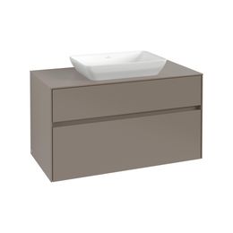Villeroy & Boch V&B Waschtischunterschrank Collaro 100x54,8x50cm, Waschtisch mittig, taupe ; Villeroy & Boch (C10900VM)