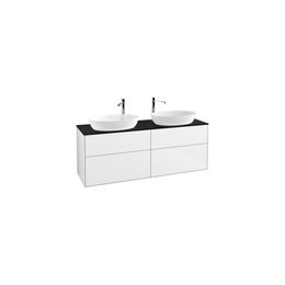 Villeroy & Boch V&B Waschtischunterschrank Wandbeleuchtung Finion 160x60cm, Abd.-Pl. bla m, glo wh. Lac ; Villeroy & Boch (G96200GF)