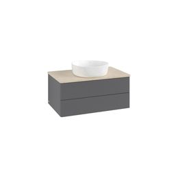 Villeroy & Boch V&B Waschtischunterschrank mit Frontstruktur Antao 80x36x50cm, WBP botti., Anthrac. m Lac ; Villeroy & Boch (K19113GK)
