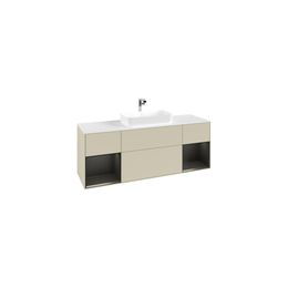 Villeroy & Boch V&B Waschtischunterschrank Abdeckplatte wh. m Finion 160x60cm, Reg bla m Lac, si Gr m Lacquer ; Villeroy & Boch (F331PDHJ)