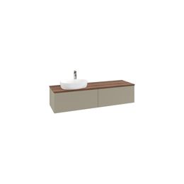 Villeroy & Boch V&B Waschtischunterschrank mit Frontstruktur -Beleuchtung Antao 160x50cm, HL, WBP w. wal, st. Gr m Lac ; Villeroy & Boch (L37152HK)
