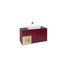 Villeroy & Boch V&B Waschtischunterschrank Finion 120cm, Pl b m, Reg li si Gr m Lac, Peo m ; Villeroy & Boch (F292HJHB)