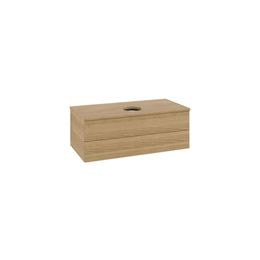 Villeroy & Boch V&B Waschtischunterschrank mit Frontstruktur -Beleuchtung Antao 100x36x50cm, WBP-farbe hon. Oa, hon. oak ; Villeroy & Boch (L20111HN)