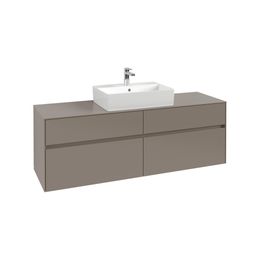 Villeroy & Boch V&B Waschtischunterschrank Collaro 160x54,8x50cm, Waschtisch mittig, taupe ; Villeroy & Boch (C13400VM)