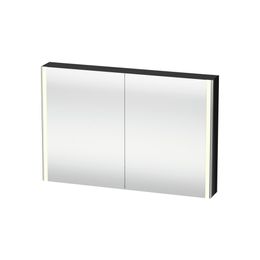 Duravit Uni-Spiegelschrank XSquare Steckd. CH 120x80x15,5cm, sw hgl, 2 Tür, LED, wandhängend (XS7114040402000)