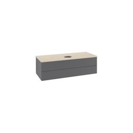 Villeroy & Boch V&B Waschtischunterschrank mit Frontstruktur, mit Beleuchtung Antao 120x36x50cm, WBP botti., Anthrac. m Lac ; Villeroy & Boch (L21113GK)