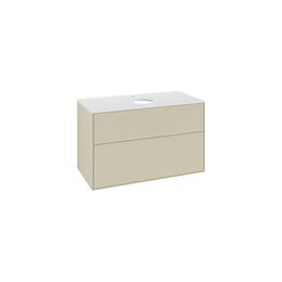 Villeroy & Boch V&B Waschtischunterschrank Finion 100x60,3cm, Abd.-Pl. wh. m, si Gr m Lac ; Villeroy & Boch (F76100HJ)