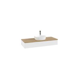 Villeroy & Boch V&B Waschtischunterschrank ohne Frontstruktur, mit Beleuchtung Antao 120x19x50cm, HL, WBP hon. Oa, wh. m Lac ; Villeroy & Boch (L10051MT)