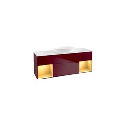 Villeroy & Boch V&B Waschtischunterschrank Wandbeleuchtung Finion 160cm, Pl wh. m, Reg gol m Lac, Peo m ; Villeroy & Boch (GD01HFHB)