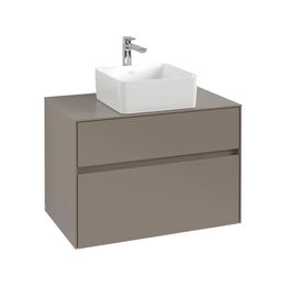 Villeroy & Boch V&B Waschtischunterschrank Collaro 80x54,8x50cm, Waschtisch mittig, taupe ; Villeroy & Boch (C03700VM)