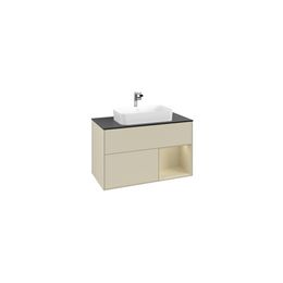 Villeroy & Boch V&B Waschtischunterschrank Abdeckplatte bla m Finion 100x60,3cm, Rg r si G m Lac, si Gr m Lac ; Villeroy & Boch (F252HJHJ)