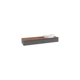 Villeroy & Boch V&B Waschtischunterschrank mit Frontstruktur Antao 160x50cm, WBP w. wal, Anthrac. m Lac ; Villeroy & Boch (K16112GK)