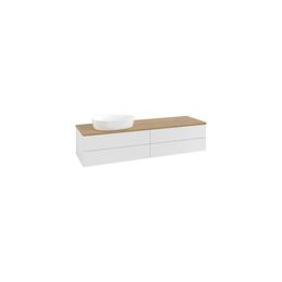 Villeroy & Boch V&B Waschtischunterschrank mit Frontstruktur -Beleuchtung Antao 160x50cm, WBP-farbe hon. Oa, glo wh. Lac ; Villeroy & Boch (L26111GF)