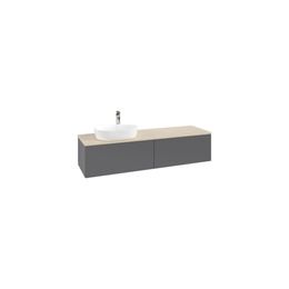 Villeroy & Boch V&B Waschtischunterschrank ohne Frontstruktur -Beleuchtung Antao 160x50cm, HL, WBP botti., Anthrac. m Lac ; Villeroy & Boch (L37053GK)