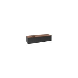 Villeroy & Boch V&B Waschtischunterschrank ohne Frontstruktur Antao 160x50cm, HL, WBP w. wal, bla m Lac ; Villeroy & Boch (K37052PD)