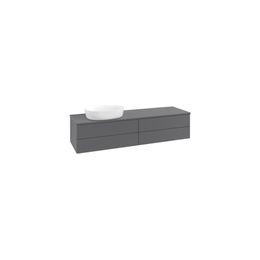 Villeroy & Boch V&B Waschtischunterschrank mit Frontstruktur Antao 160x50cm, WBP-farbe Lac, Anthrac. m Lac ; Villeroy & Boch (K26110GK)