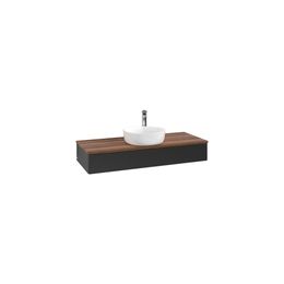 Villeroy & Boch V&B Waschtischunterschrank ohne Frontstruktur, mit Beleuchtung Antao 120x19x50cm, HL, WBP w. wal, bla m Lac ; Villeroy & Boch (L10052PD)