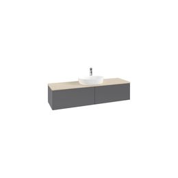 Villeroy & Boch V&B Waschtischunterschrank ohne Frontstruktur Antao 160x50cm, HL, WBP botti., Anthrac. m Lac ; Villeroy & Boch (K36053GK)