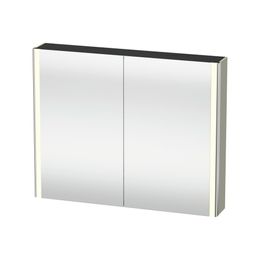 Duravit Universal-Spiegelschrank XSquare 100x80x15,5cm, Tau s-matt, 2 T&uuml;r, LED (XS7113060600000)