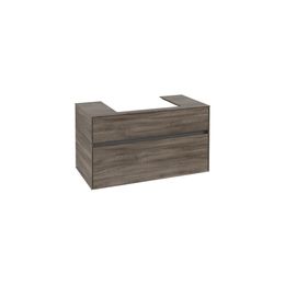 Villeroy & Boch V&B Waschtischunterschrank Collaro 100x54,8x50cm, WT mittig, stone oak ; Villeroy & Boch (C01900RK)