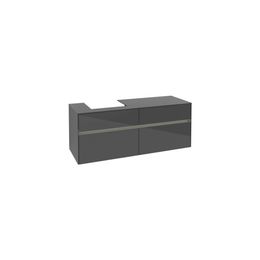 Villeroy & Boch V&B Waschtischunterschrank Collaro 140x54,8x50cm, WT l, LED 10W, glo Gr ; Villeroy & Boch (C074B0FP)