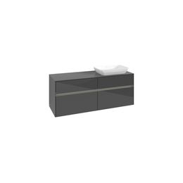 Villeroy & Boch V&B Waschtischunterschrank Collaro 140x54,8x50cm, WT r, LED 10W, glo Gr ; Villeroy & Boch (C118B0FP)