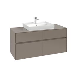 Villeroy & Boch V&B Waschtischunterschrank Collaro 120x54,8x50cm, Waschtisch mittig, taupe ; Villeroy & Boch (C08100VM)