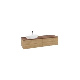 Villeroy & Boch V&B Waschtischunterschrank mit Frontstruktur Antao 160x50cm, HL, WBP-farbe w. wal, hon. Oa ; Villeroy & Boch (K26152HN)