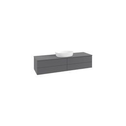 Villeroy & Boch V&B Waschtischunterschrank mit Frontstruktur Antao 160x50cm, WBP-farbe Lac, Anthrac. m Lac ; Villeroy & Boch (K25110GK)