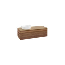 Villeroy & Boch V&B Waschtischunterschrank ohne Frontstruktur, mit Beleuchtung Antao 120x36x50cm, WBP-farbe hon. Oa, w. wal ; Villeroy & Boch (L33011HM)